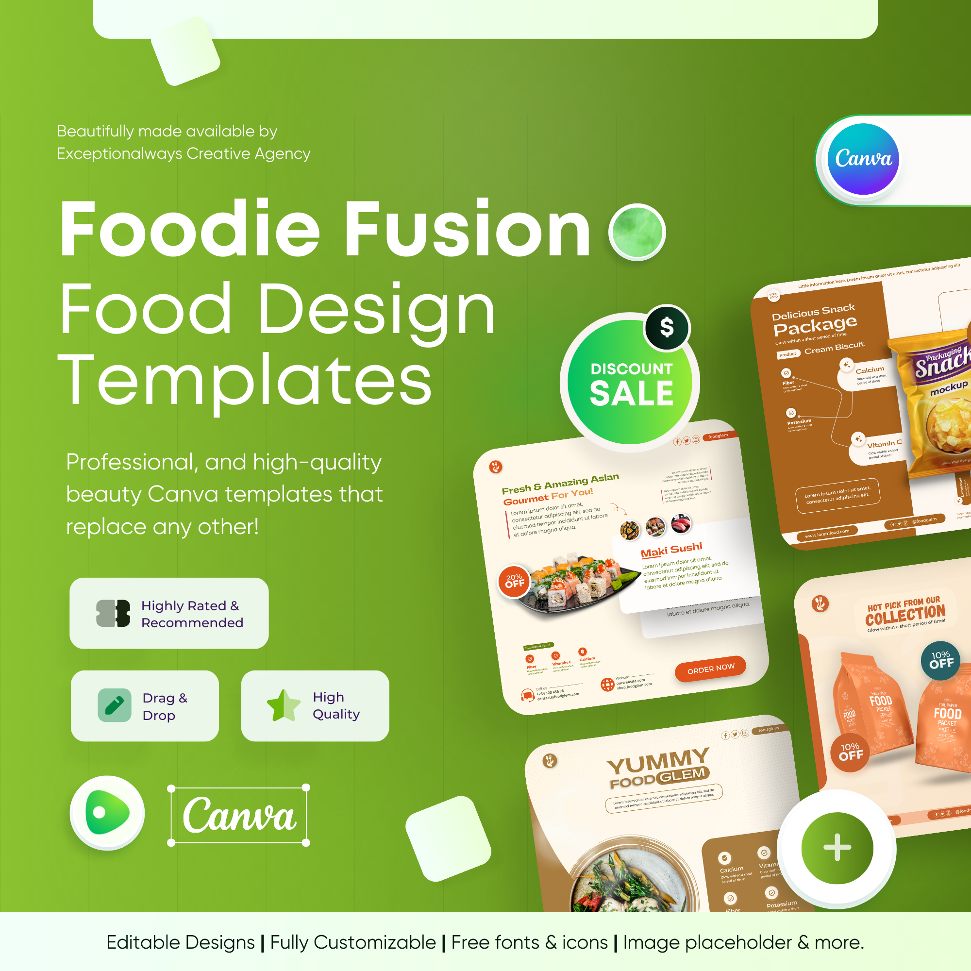 Foodie Fusion - Foods Canva Template - Exceptionalways