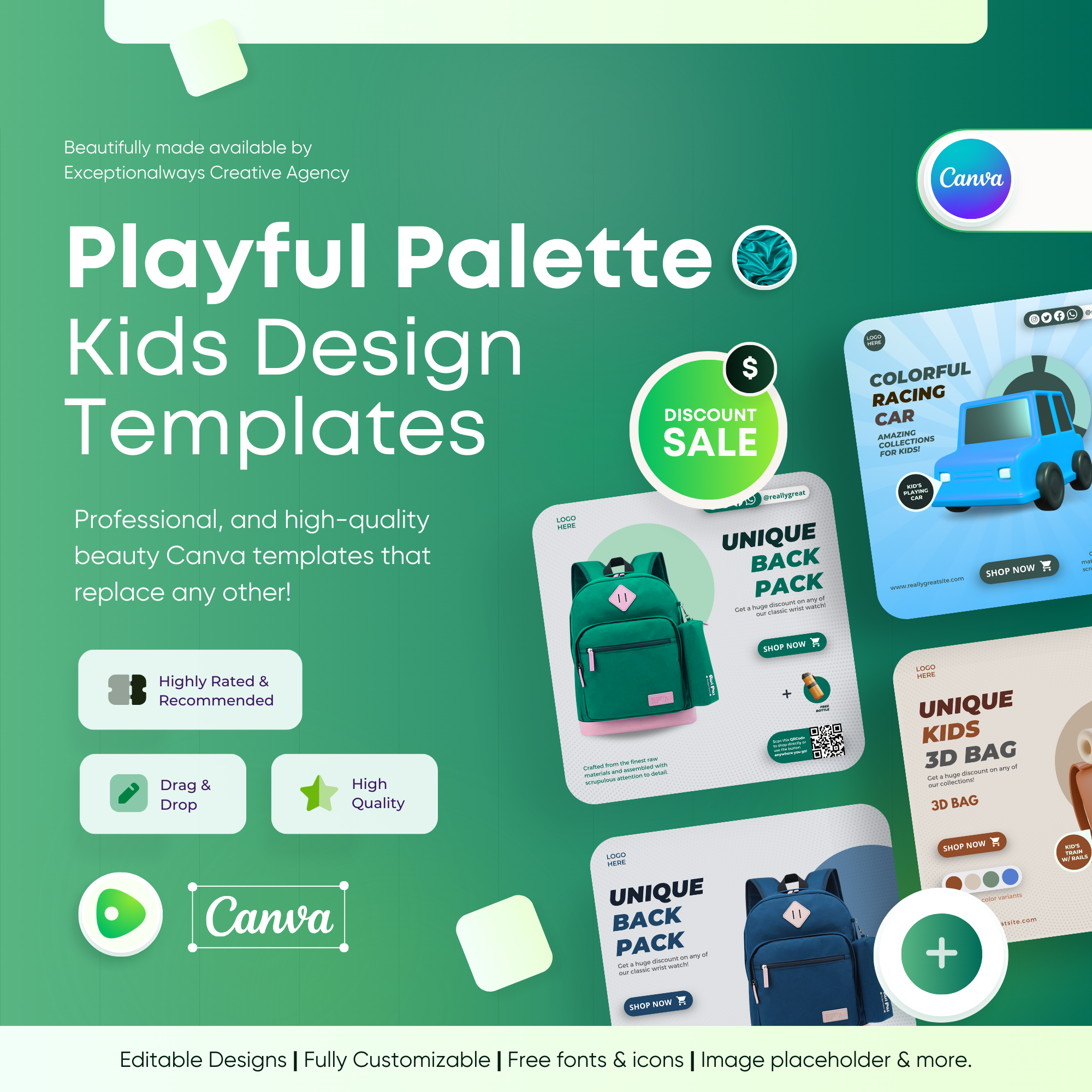 Playful Palette-Kids Canva Templates - Exceptionalways