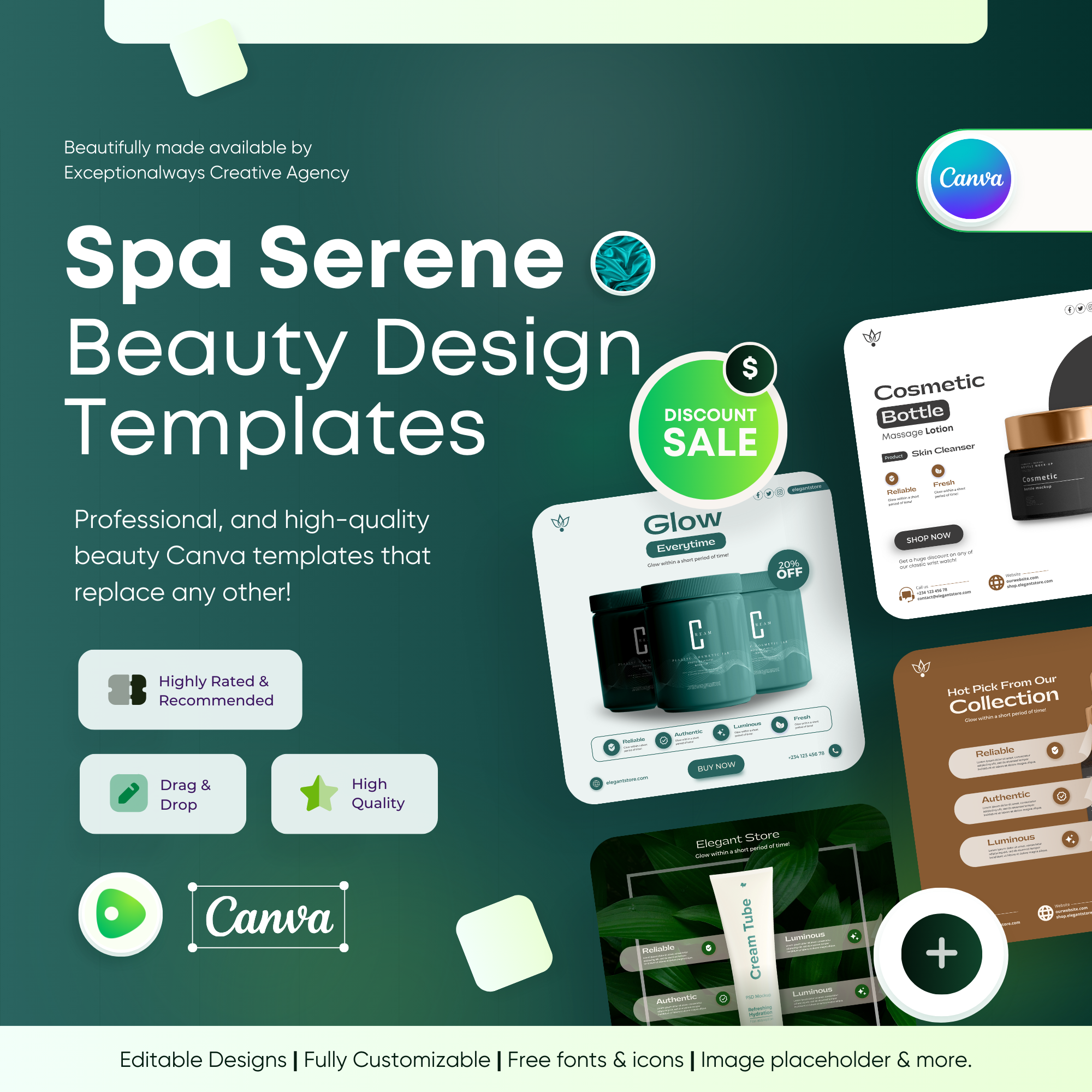Spa Serene - Beauty Canva Templates - Exceptionalways