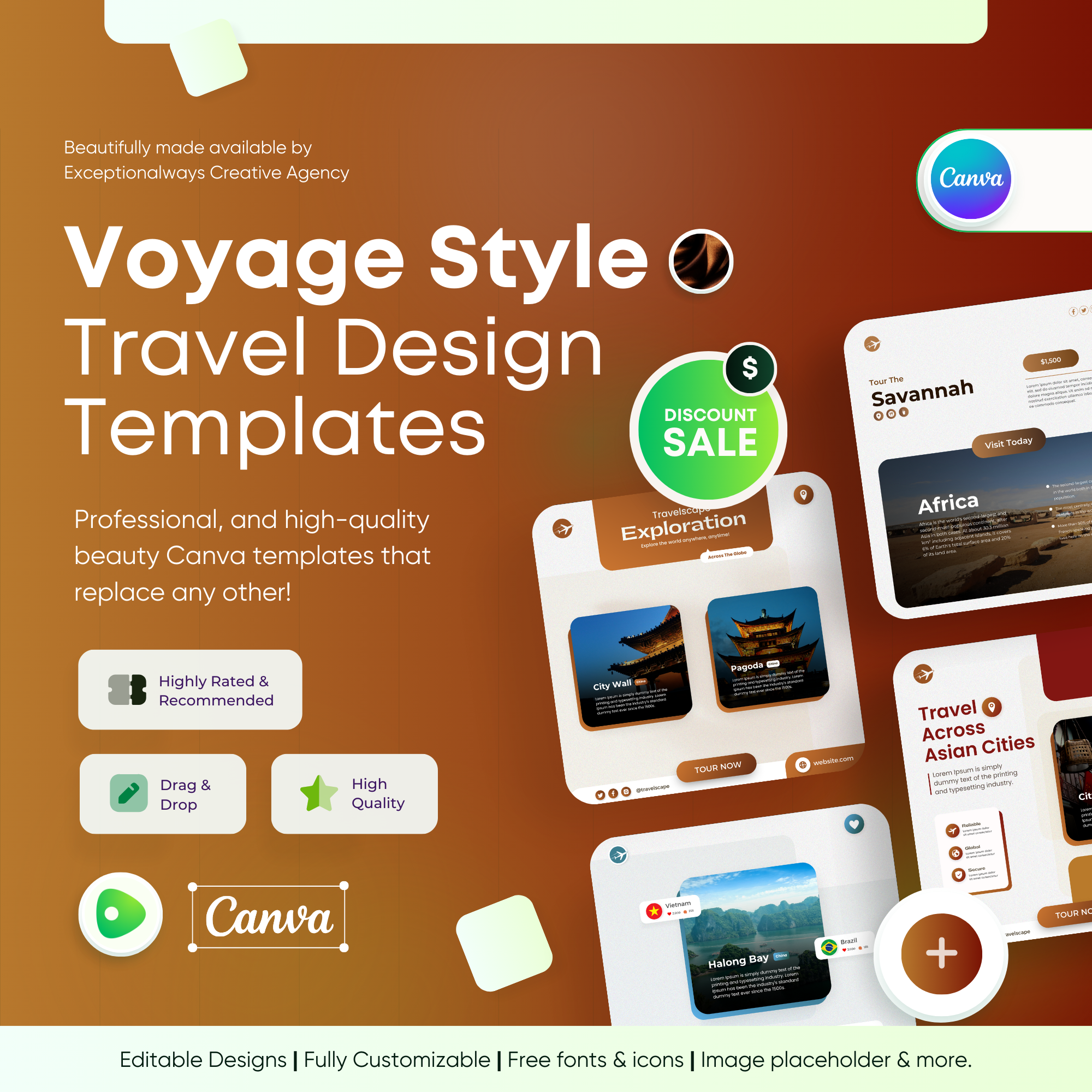Voyage Style - Travel Canva Templates - Exceptionalways